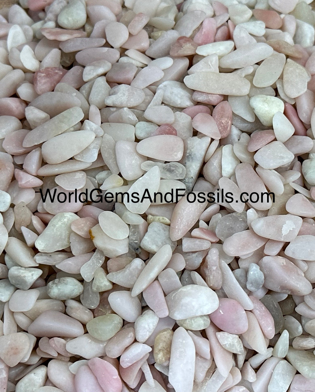 Pink Opal Chip Stones 7-12mm 1 lb — World Gems And Fossils