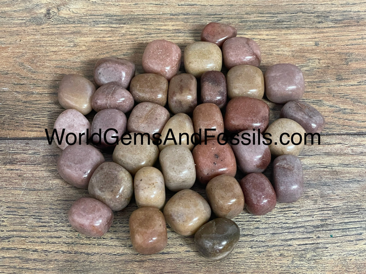 Fire Quartz Tumbled Stone 1 lb — World Gems And Fossils