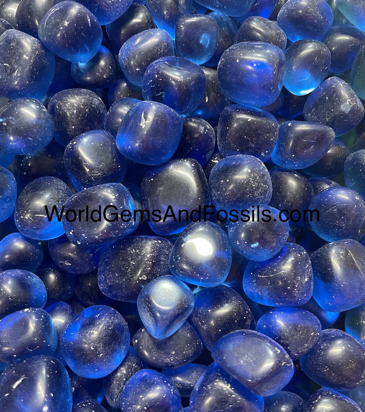 Blue Obsidian Tumbled Stone 1 lb — World Gems And Fossils