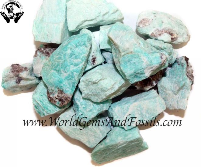 Amazonite Rough Stone 1lb — World Gems And Fossils