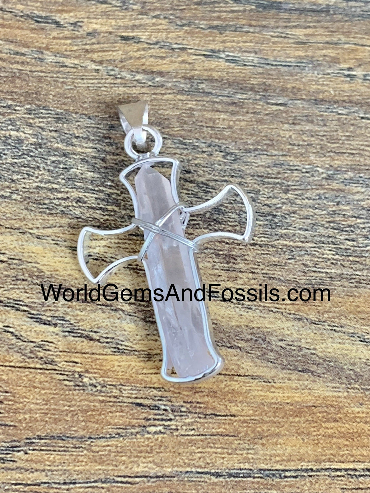 Clear Quartz Cross Pendant Wrap — World Gems And Fossils