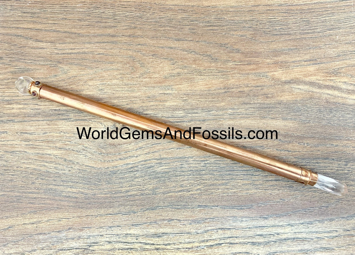 Copper Wands With Crystal Ends — World Gems And Fossils