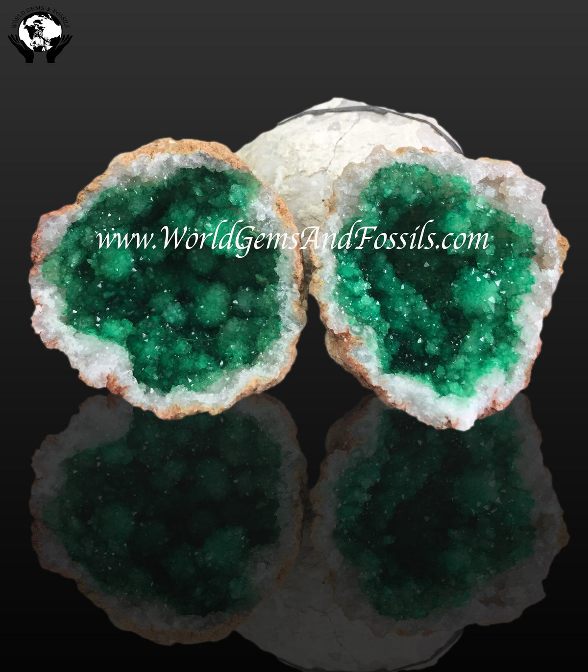 Green Geodes Large 3.3"-4.2" — World Gems And Fossils
