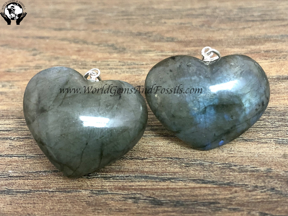 Labradorite Heart Pendant — World Gems And Fossils