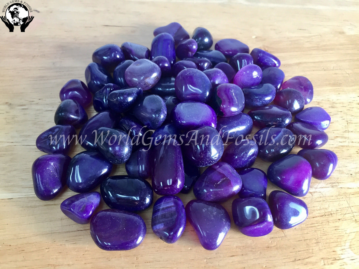 Purple Agate Tumbled Stone 1 Lb — World Gems And Fossils
